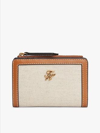 Tommy Hilfiger Portefeuille &agrave; deux volets en toile &agrave; logo