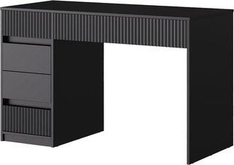 Vicco Schreibtisch Omira, Schwarz, 120 x 55 cm mit 5 Schubladen, Vicco
