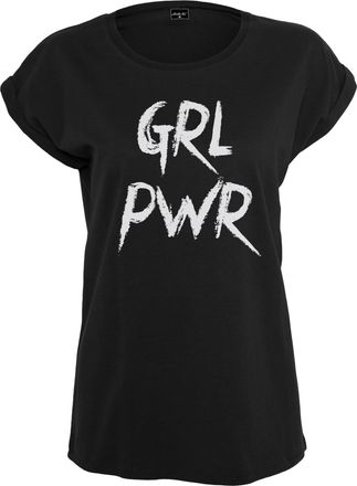 Mister Tee Damen T-Shirt Ladies GRL PWR Tee, Farbe Black, Größe L