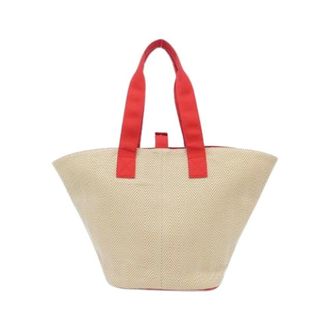 Herm&egrave;s Pre-owned Toile sacs-ports-paule - Femme - Pre-owned - Beige - Taille: ONE Size