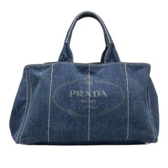 Prada Pre-owned Denim Satchel - - Pre-owned - Damen - Blau - ONE SIZE