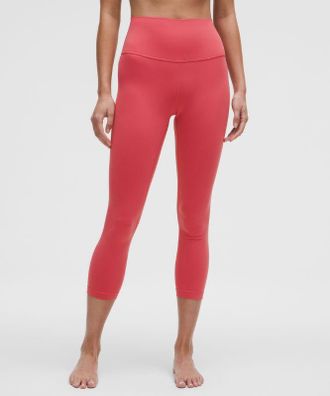 lululemon Align Crop Leggings mit hohem Bund f&uuml;r Frauen - 58 cm - Gr&ouml;&szlig;e 10 in Desert Red