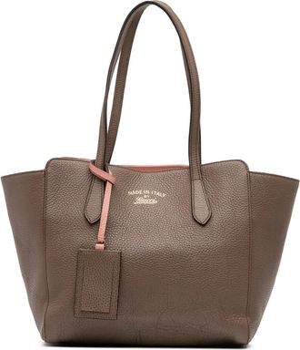 Gucci Shopper - Small Leather Swing Tote - Gr. unisize - in Braun - für Damen