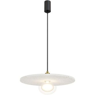 Sulion Suspension CANDY terrazzo multicolore &Oslash;45 cm - Design artisanal avec finitions laiton - Compatible G9 / E27 (ampoule non incluse) - Luminaire