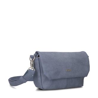 zwei Damen Handtasche Mademoiselle.M M40 kleine Umh&auml;ngetasche 1 Liter breite Crossbody-Bag mit Magnetklappe & Rei&szlig;verschluss klassisch-elegant (nubuk-sky)