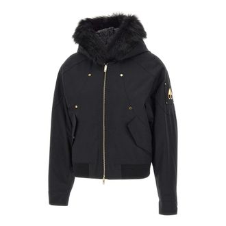 Moose Knuckles Femme, Vestes, Noir, Taille: 38 FR Gold Series Logan Shearling Trim Bomber Jacket
