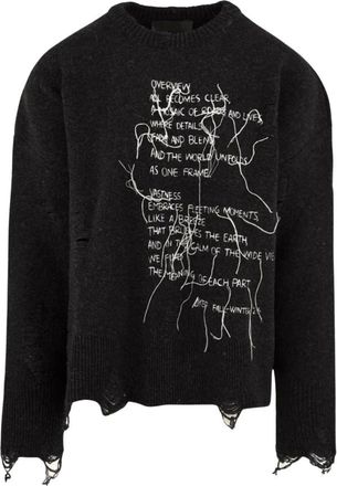 Akep Dora Poem Pullover - - Knitwear - Damen - Schwarzk - S