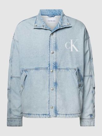 Calvin Klein Jeans Oversized Jeansjacke mit Label-Print
