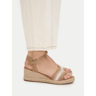 Tommy Hilfiger Espadrilles Tommy Hilfiger Mid Wedge Espad Webbing FW0FW09230 Beige