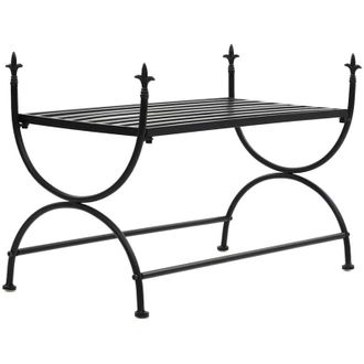 vidaXL vidaXL Banc Style vintage M&eacute;tal 83 x 42 x 55 cm Noir