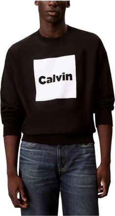 Calvin Klein Homme, Sweatshirts et sweats &agrave; capuche, Noir, Taille: S SweaT-shirt Ras du Cou