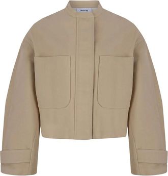 Maison Kitsun&eacute; Femme, Vestes, Beige, Taille: 34 FR Veste Courte
