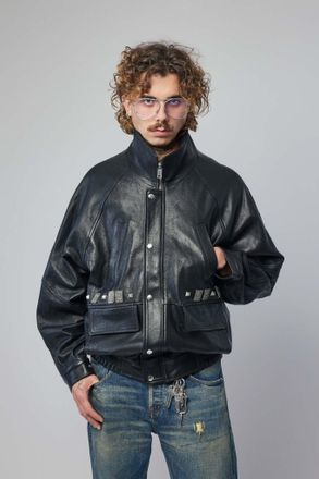 Enfants Riches Deprimes Prince Phillips Childhood Studded Leather Jacket