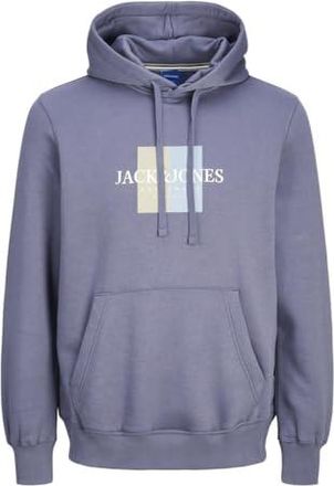 Jack & Jones Jorfrederiksberg Box Sweat à Capuche Sn Sweatshirt, Bleu Nuit, M Homme