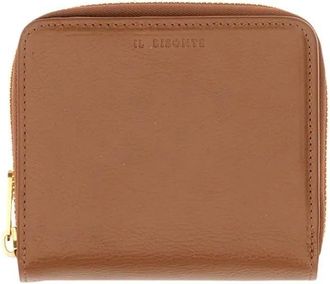 IL BISONTE Portemonnaie - Compact Brown Leather Wallet - Gr. unisize - in Braun - für Damen
