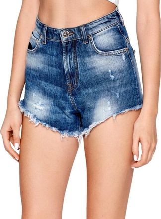 John Richmond Damen, Shorts, Blau, W27Gr&ouml;&szlig;e