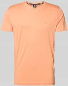 Lerros T-Shirt mit Rundhalsausschnitt und Logo-Stitching