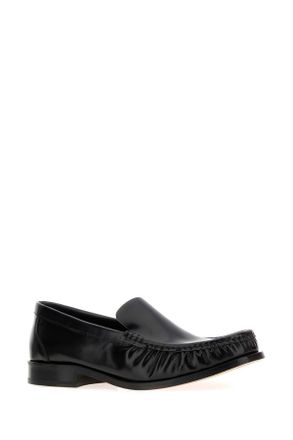 A.P.C. Mens Black Leather Romeo Loafers Noir Mocassini