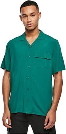 Urban Classics Homme T-shirt de Camp en Viscose Chemise,vert,L