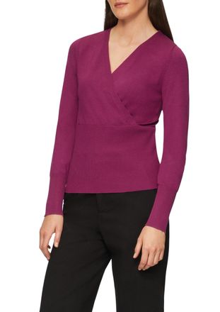 s.Oliver Black Label Damen 2158920 Pullover in Wickeloptik, 4639, 40