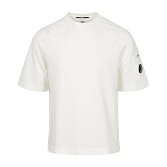 C.P. Company C.p. Company, Homme, Tops, Blanc, Taille: 2XL Logo Patch Pocket T-Shirt