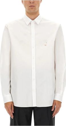 Moschino Hemdkragen aus Baumwollpopeline - - Shirts - Herren - Wei&szlig; - XL