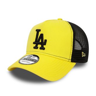 New Era Los Angeles Dodgers Truckercap MLB Kappe Baseball Fan verstellbar Cap Snapback gelb LA - One-Size