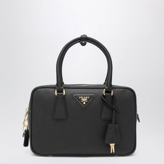 Prada Black Saffiano leather top-handle bag