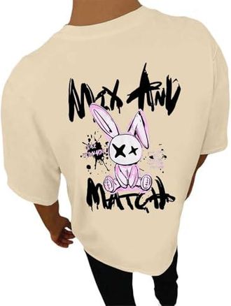 Generic T-shirt pour homme - Dos imprim&eacute; - T-shirt d&eacute;t&eacute; &agrave; manches courtes - T-shirt tendance - Style r&eacute;tro - Chemise d&eacute;contract&eacute;e pour gar&ccedil;on - Col rond - Gra