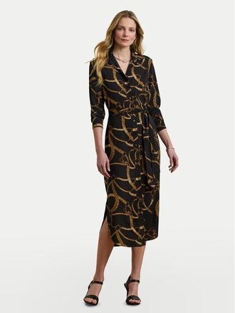 Lauren Ralph Lauren Hemdkleid 200978812001 Schwarz Straight Fit