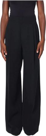 Twinset Pantalon Large &agrave; Pinces - Femme - Pantalons - Noir - Taille: 42 FR