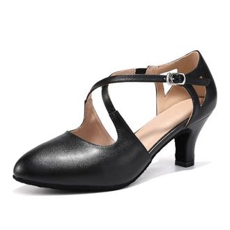 Generic Chaussures de danse latine pour femme - Chaussures de danse latine &agrave; bout ferm&eacute; - Pour salle de bal - Salsa Tango - Pour la pratique et la performance