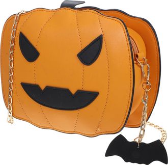 Valiclud Kürbis Umhängetasche Halloween Teufel Teufel Umhängetasche Pu Leder Handtasche Trick Or Treat Tasche