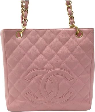 Chanel Crossbody Bags - CHANEL SHOPPING TOTE HANDTASCHE AUS ROSA KAVIARLED - Gr. unisize - in Rosa - f&uuml;r Damen