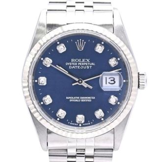 Rolex Montre Pre-owned Datejust - Homme - Pre-owned - Bleu - Taille: ONE Size