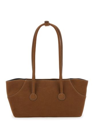 Margesherwood Womens Shoulder Bag Boat Shopper Large Brown Leather Cow
