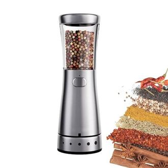Generico Acunny Moulin &eacute;lectrique &agrave; poivre - Moulin de cuisine rechargeable - Automatique &agrave; sel en acier inoxydable | Pour maison, r&eacute;sidence, h&ocirc;tel, appartemen