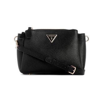 Guess Women Noelle Umh&auml;ngetasche mit 3 F&auml;chern Hand Bag, Schwarz