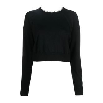 Paco Rabanne Rundhals-Strickware - - Knitwear - Damen - Schwarzk - S