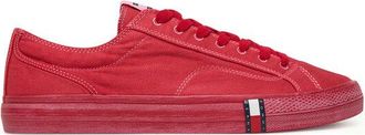 Tommy Jeans Sneakers aus Stoff Archive Vulc. Y2K Washed Canvas EM0EM01720 Rot