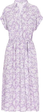 Usha Kleid Frauen lila wei&szlig;