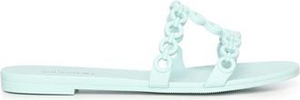 Aquazzura Femme, Chaussures, Vert, Taille: 37 EU Infinity Chain Slide