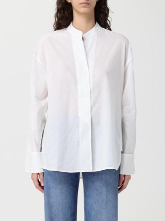 Blauer Chemise Femme couleur Blanc