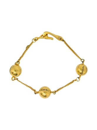 Chanel bracelet à détail de sphère (1998) - Or