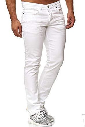 Tazzio Jean slim fit pour homme - Stretch Designer - Blanc - W54