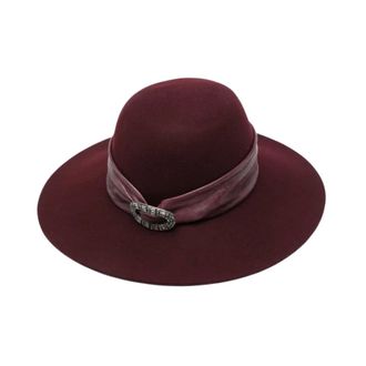 Ermanno Scervino Chapeau &agrave; larges bords - Femme - Accessoires - Rouge - Taille: M