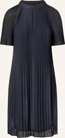 Comma Comma Plisseekleid blau