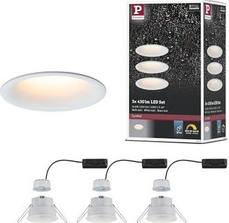 Paulmann 93419 Einbauleuchte LED Cymbal 3x6,5W Wei&szlig; matt blendfrei dimmbar