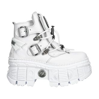 New Rock Ankle Boots - - Shoes - Damen - Wei&szlig; - 38 EU