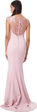 Jarlo Damen Masa Fischschwanz-Maxikleid Kleid, Orignal Pink, 44